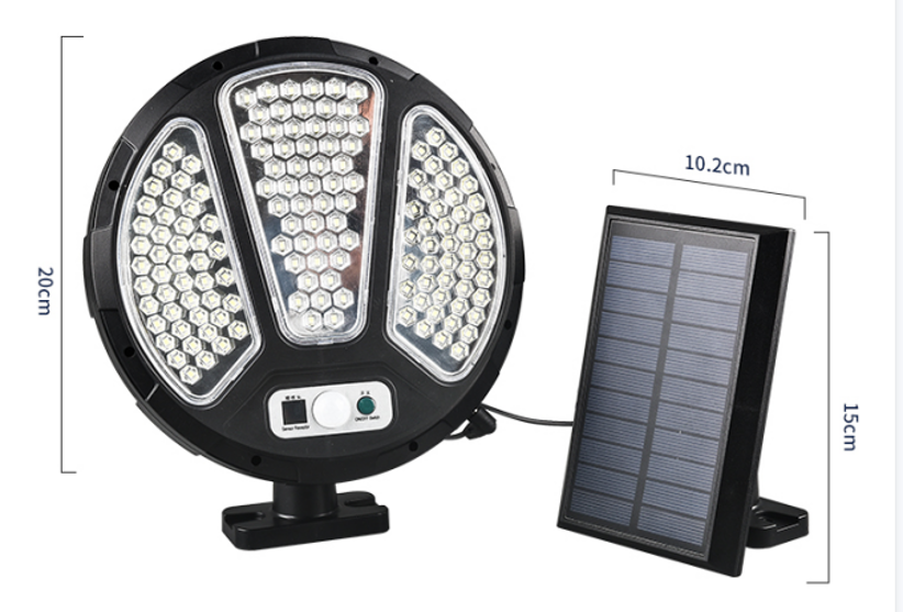 PJ - SOLAR SENSOR STREET LIGHT W/ REMOTE 800MAH x 2 BATTERY